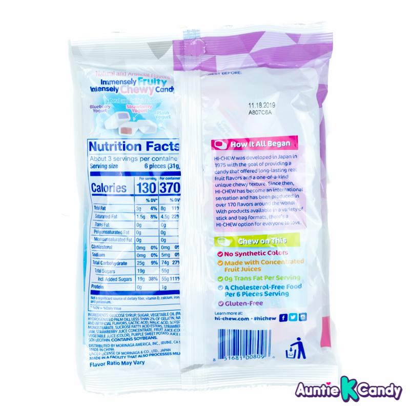 Morinaga Hi Chew Yogurt Mix Chewy Candy with Plain, Strawberry and Blu ...