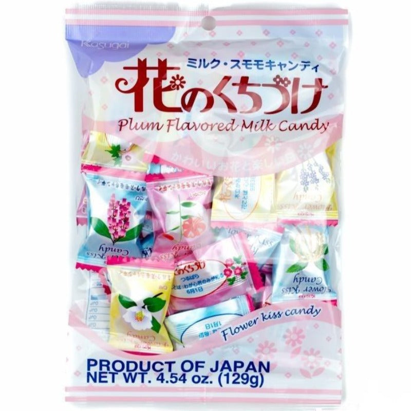 Kasugai Flower Kiss Plum Flavored Milk Hard Candy Japan – Auntie K Candy